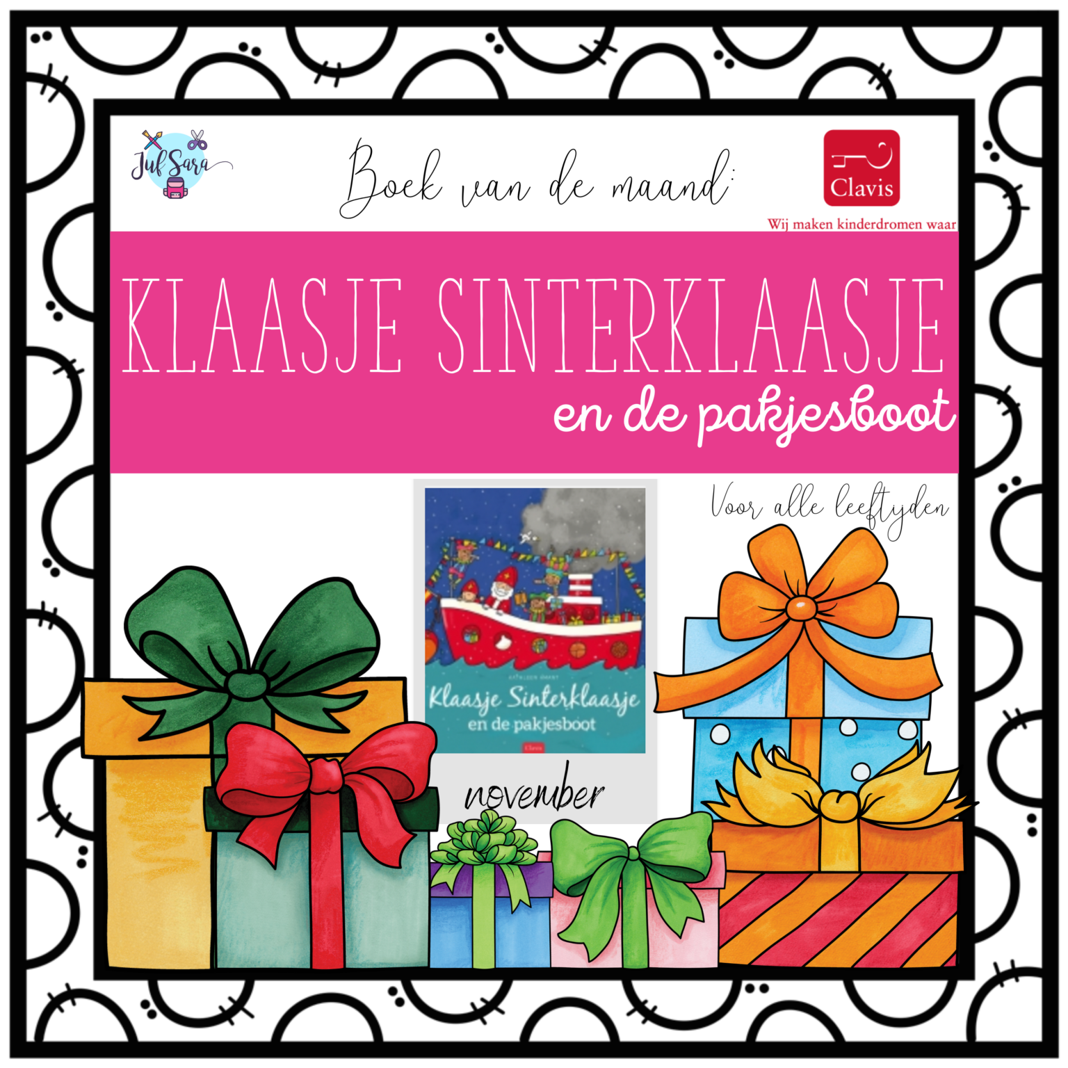 Klaasje sinterklaasje en de pakjesboot – Juf Sara